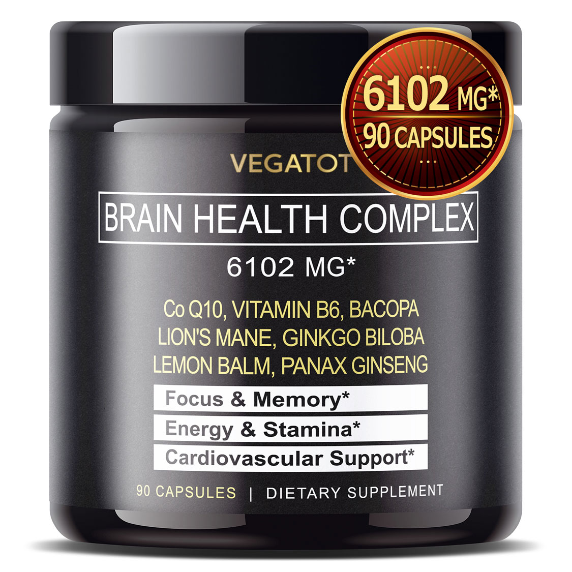 9 in 1 Brain Booster 6102mg Brain Health Complex Supplement ...