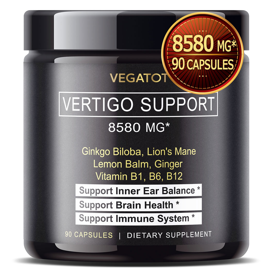 VEGATOT Vertigo Supplement 8,500MG *USA Made and Tested* Inner Ear ...